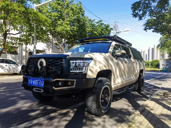 Offroad 4x4 Bull Bar Rear Bumper Black Steel For Great Wall Cannon